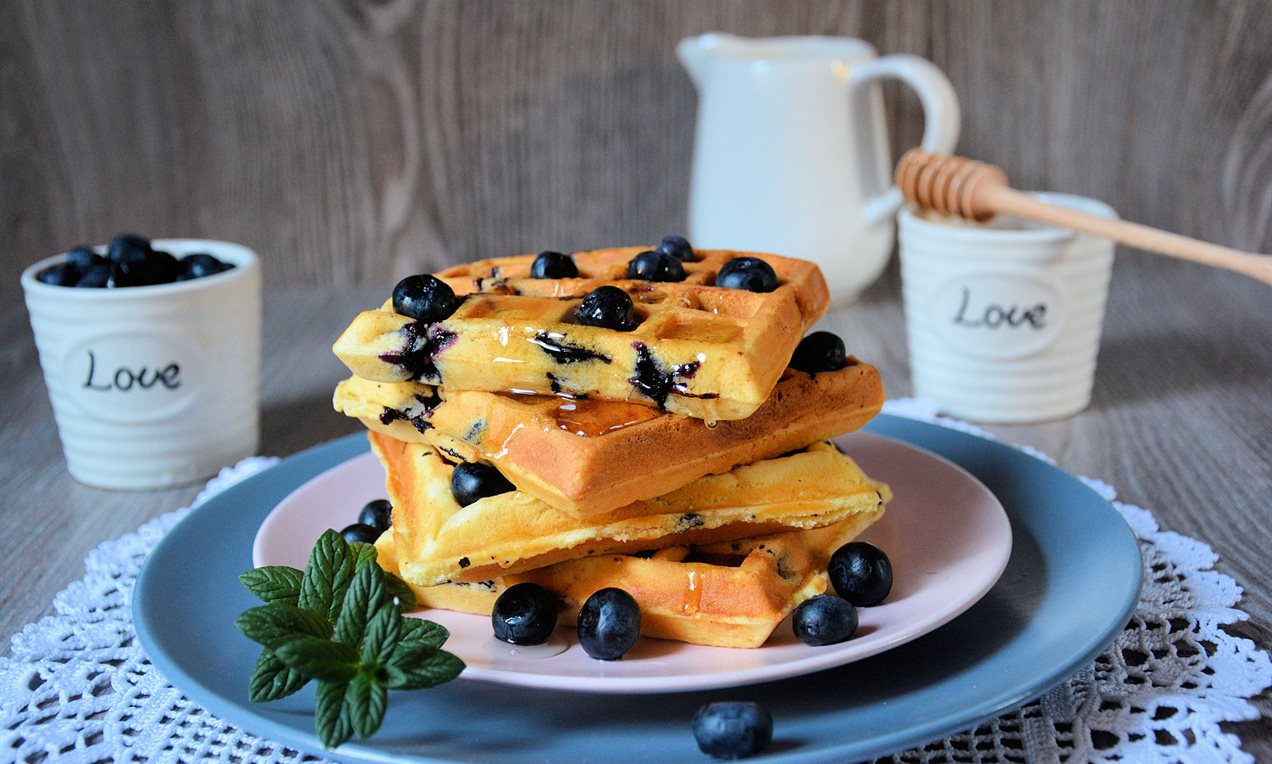 Waffle sa borovnicama Recept | Dr. Oetker