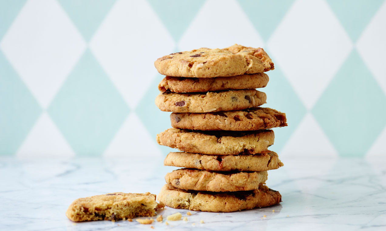 Sweet'n salty karamel-cookies Opskrift | Dr. Oetker