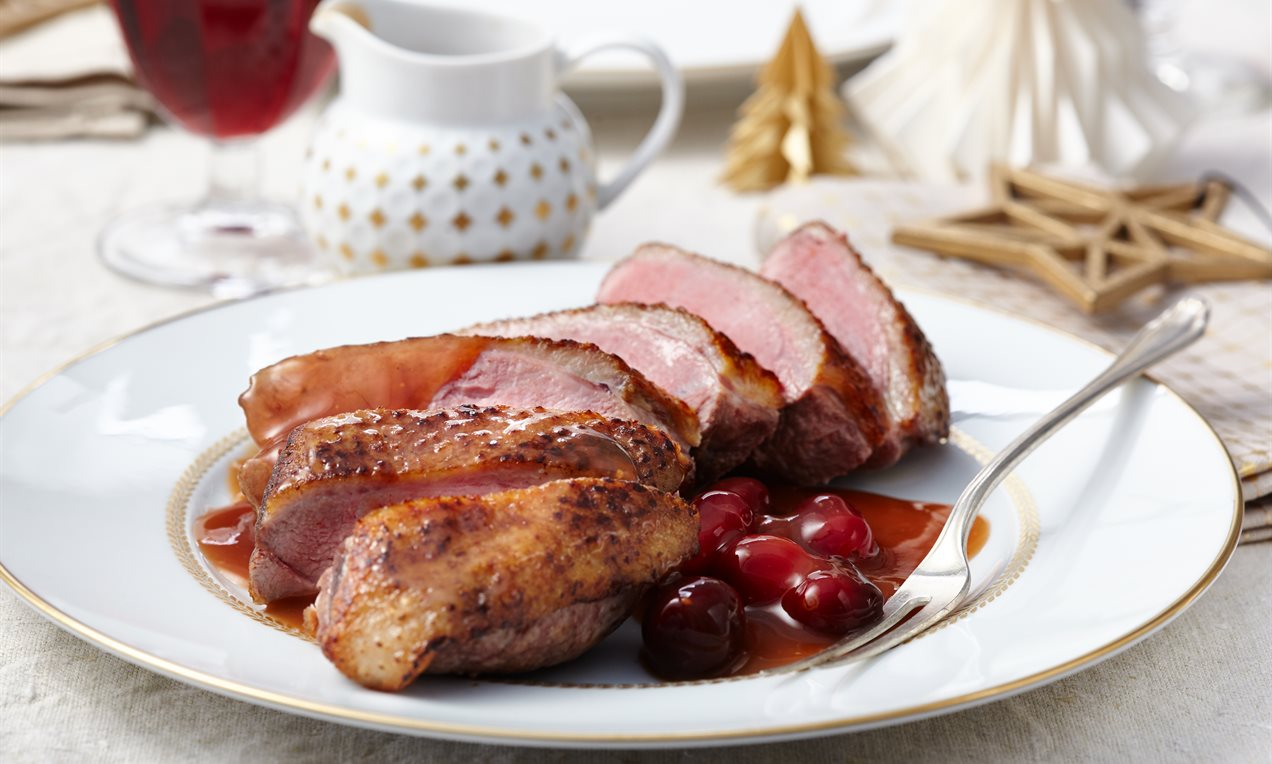 Entenbrust mit Orangen-Cranberry-Soße Rezept | Dr. Oetker