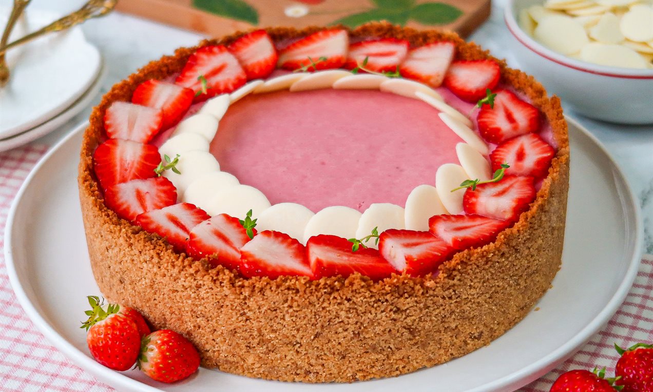 Torta Mousse de Morango Receita | Dr. Oetker