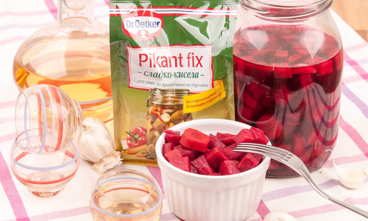 Хрупкава туршия с червено цвекло Pецепта | Dr. Oetker