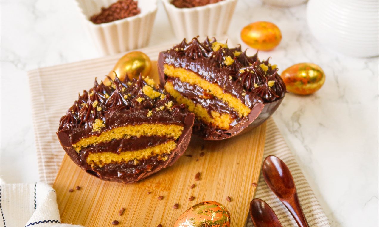 Ovo de Páscoa Recheado com Bolo de Cenoura Receita | Dr. Oetker