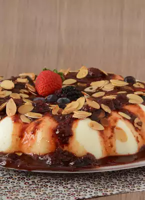 Manjar com Frutas Vermelhas com Amendôas Receita | Dr. Oetker