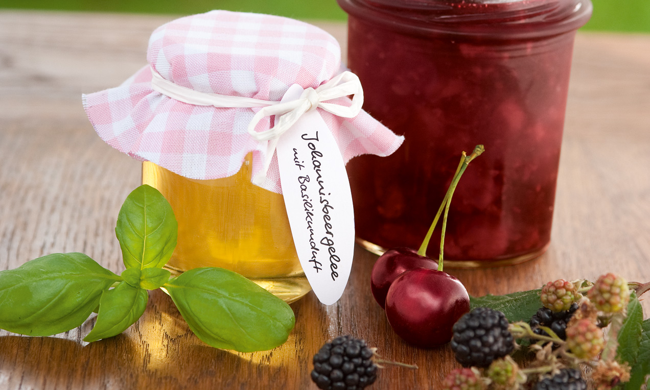 Gelée de groseilles parfumée au basilic Recette | Dr. Oetker