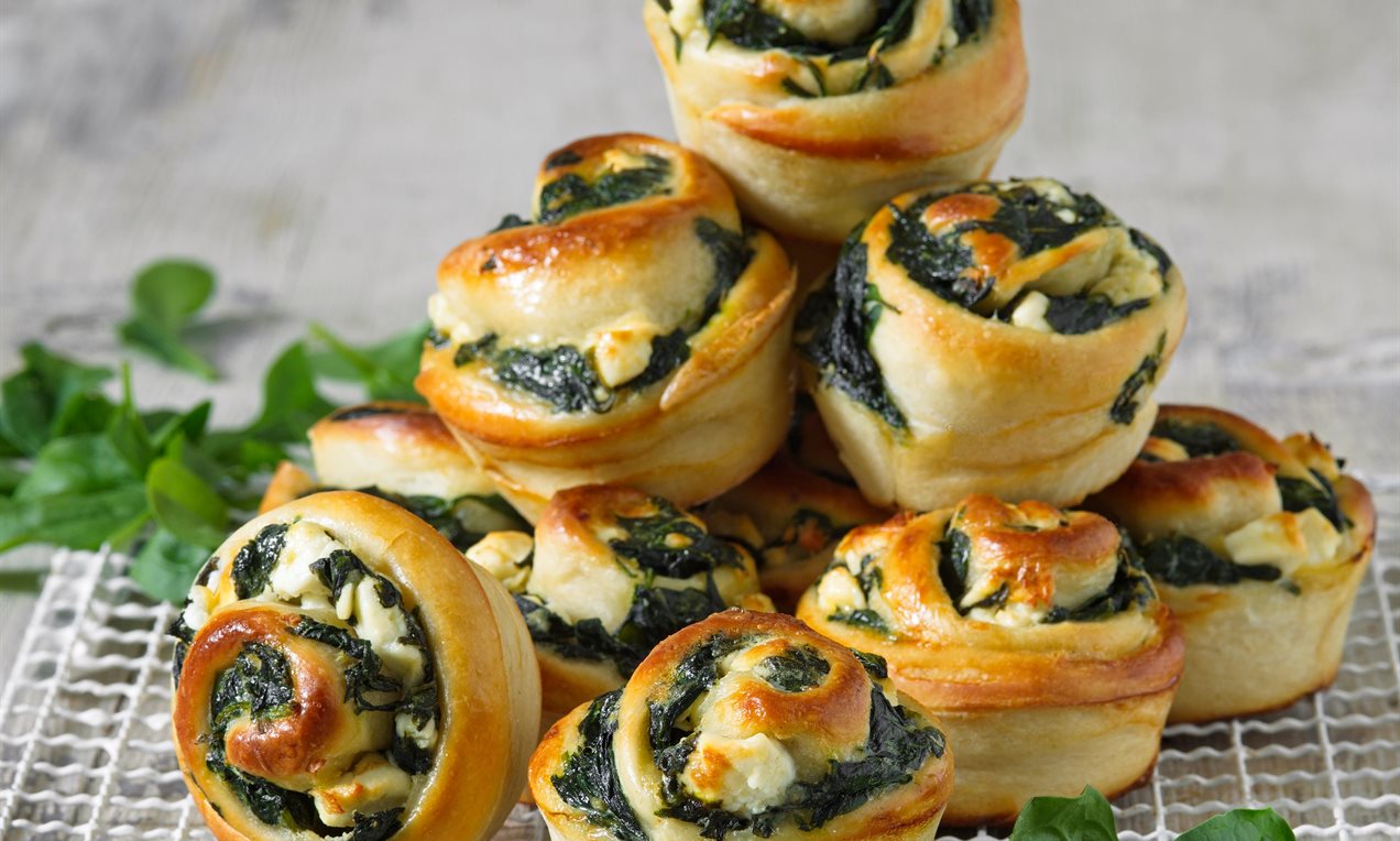 Špenátové slimáky Recept | Dr. Oetker